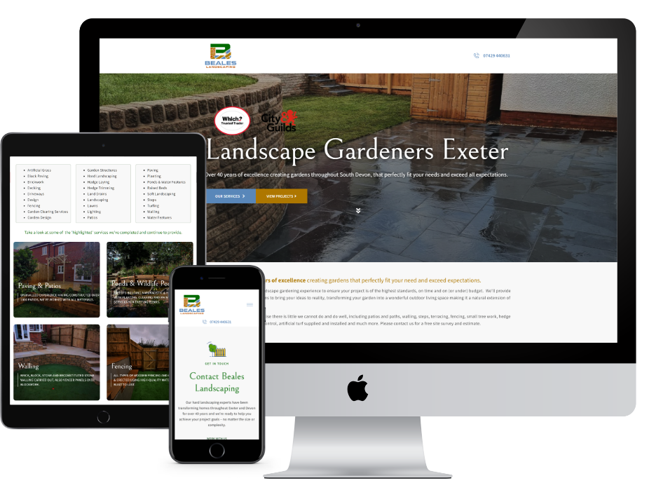 Expert Landscape Gardener Website Designer - RHWebDesigns
